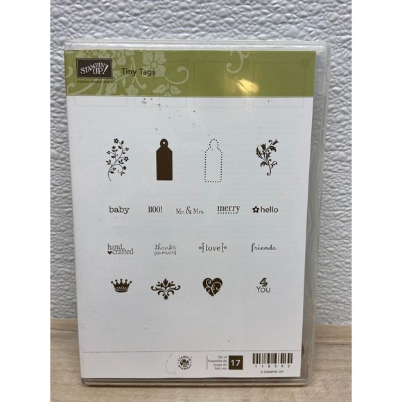 Stampin' Up! | Art | Stampin Up Tiny Tags Set Of 7 Rubber Stamps | Poshmark